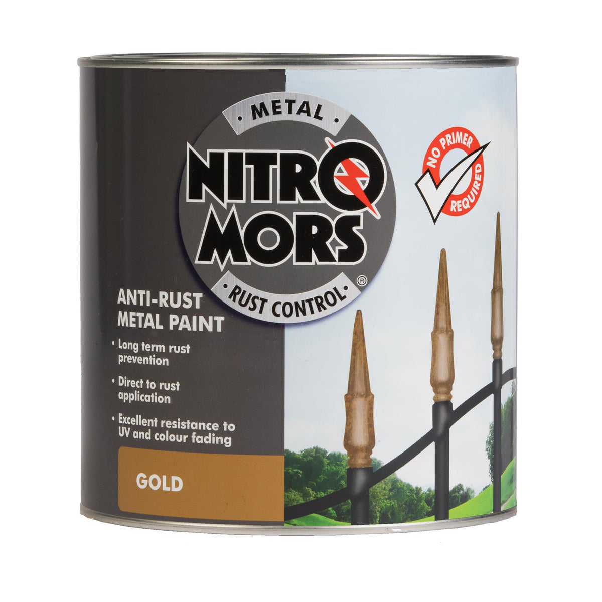 Nitromors Anti- Rust Smooth Metal Paint Gold 750ml